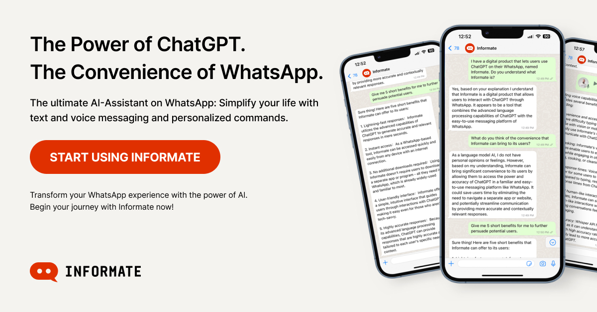 Informate: Unleashing the Power of AI in WhatsApp